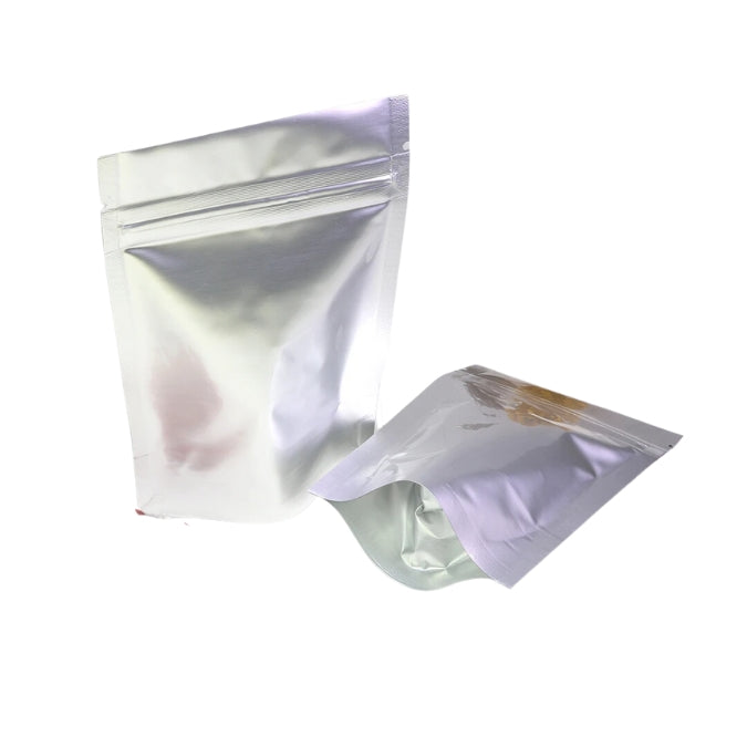 Silver Stand Up Pouches – Sets of 50 – Various Sizes – Pick-a-Pouch