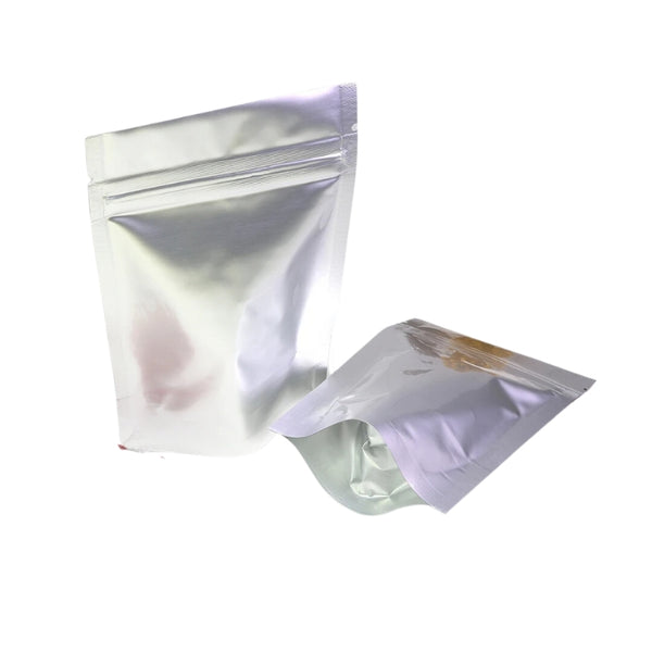 Silver Stand Up Pouches – Sets of 50 – Various Sizes – PICK A POUCH ...